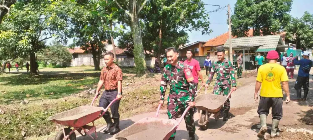 Prajurit Yonif 312 Kala Hitam Subang Gotongroyong Gelar Karya Bakti di ...