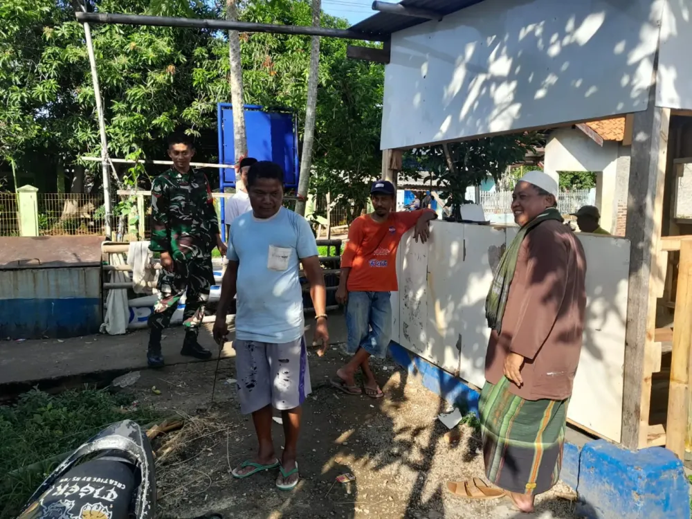 Babinsa Koramil 0509/Pamanukan Subang Bersama Warga Gotongroyong Bangun ...